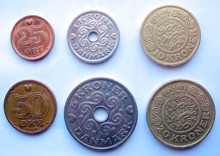 Corona Danese Valuta Bandiere Del Mondo